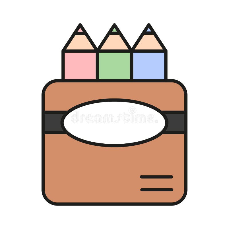 Cartoon Pencil Case. School Icon. Vector Illustration. Stock Image ...