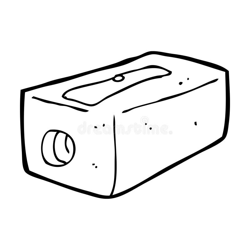 Cartoon pencil sharpener stock illustration. Illustration of character ...