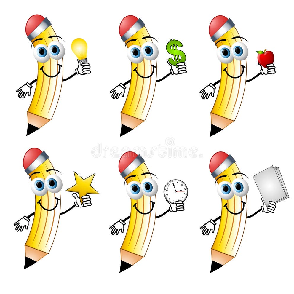 Cartoon School Pencils Stock Illustrations – 6,215 Cartoon School ...