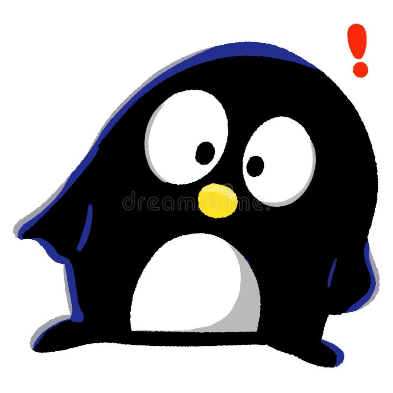 Cartoon Penguin Shock Illustration, Cute Cartoon Penguin Character ...