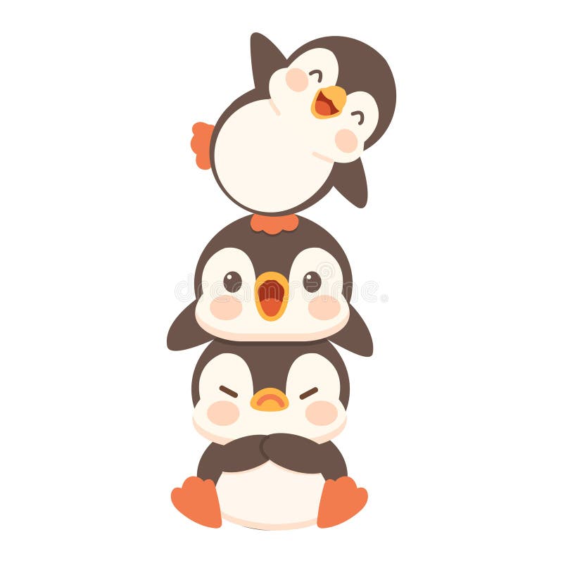 Penguins Stacking Stock Illustrations – 9 Penguins Stacking Stock ...