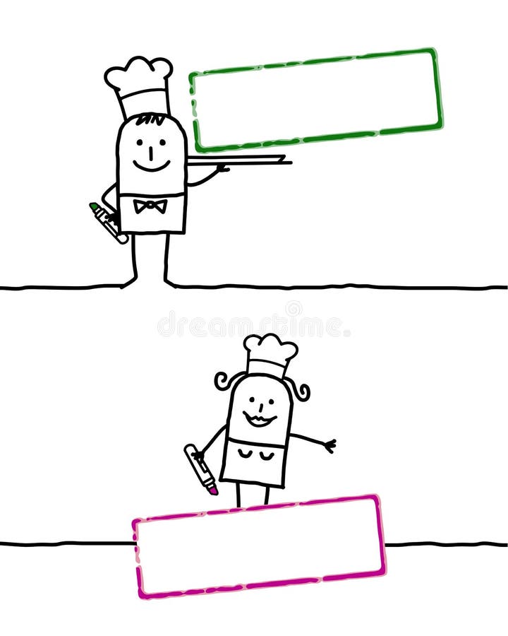 Cartoon People & Blank Stamp 2 Stock Vector - Illustration of line ...