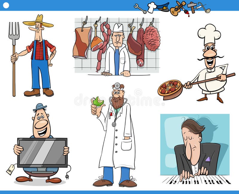 Occupations Cartoon Collection Stock Illustrations – 518 Occupations ...