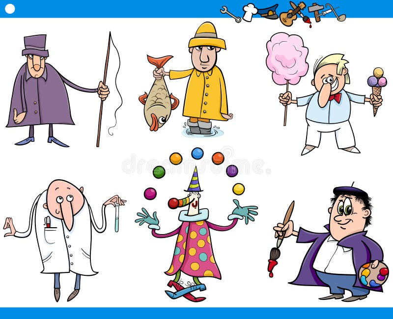 Cartoon People Occupations Characters Set Stock Illustrations – 199 ...