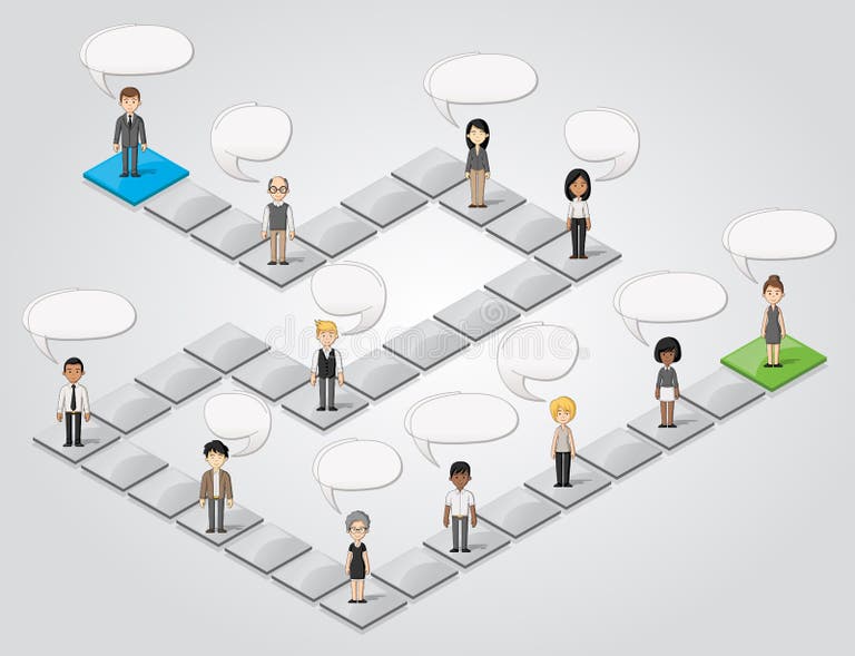 Cartoon people over blocks stock vector. Illustration of play - 73547563