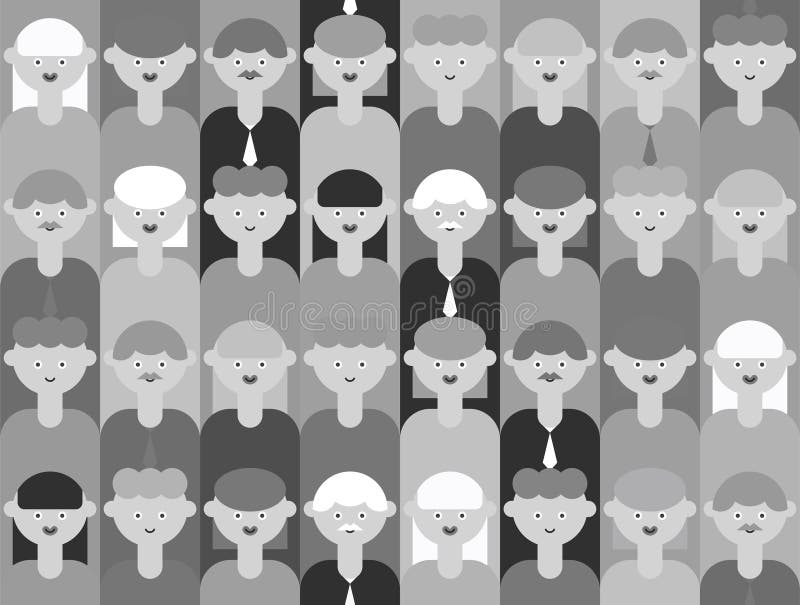 Cartoon People Pattern Seamless. Residents Background Stock Vector ...