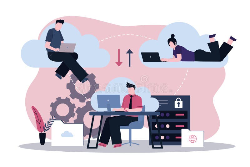 Transferring Files Stock Illustrations – 183 Transferring Files Stock ...