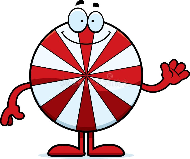 Cartoon Peppermint Waving stock vector. Illustration of mint - 47333853