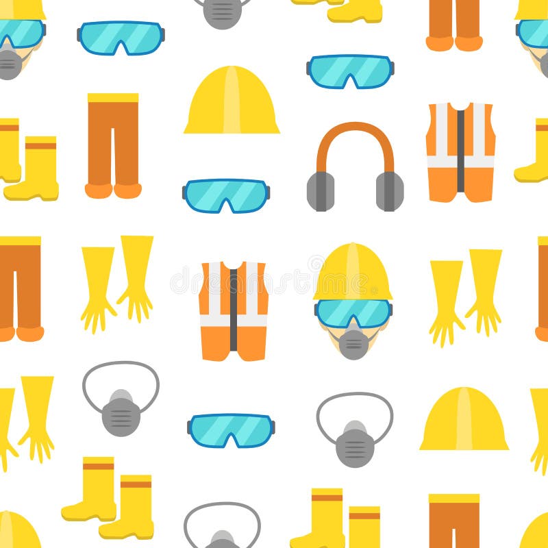 Cartoon Personal Protective Equipment Card Poster. Vector Stock Vector ...