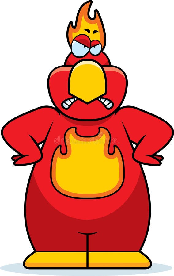 Cartoon Phoenix Angry stock vector. Illustration of cartoon - 41818128