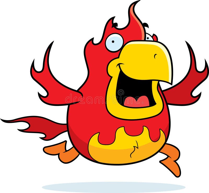 Cartoon Phoenix Running stock vector. Illustration of smiling - 41818124