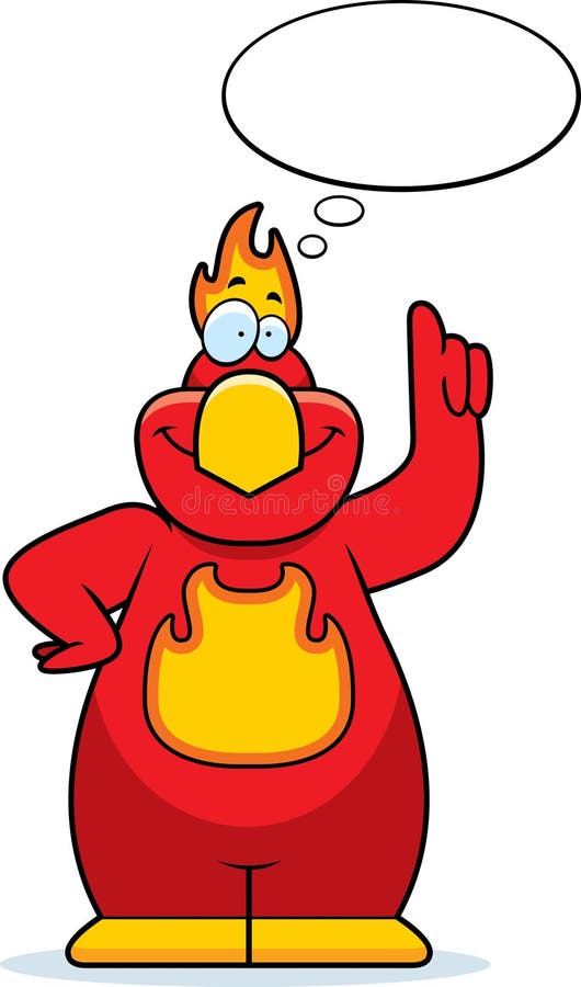 Cartoon Phoenix Thinking stock vector. Illustration of clipart - 47399711