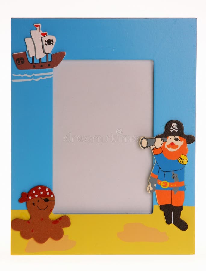 Cartoon photo frame stock photo. Image of cartoon, pirate - 24955944
