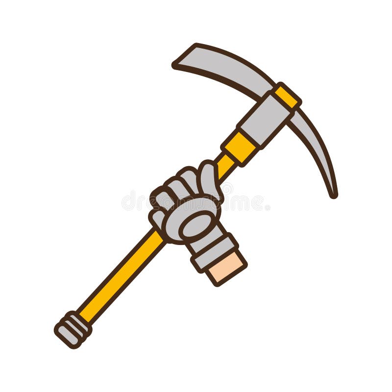 Cartoon Pickaxe. Vector Illustration. Stock Vector - Illustration of ...