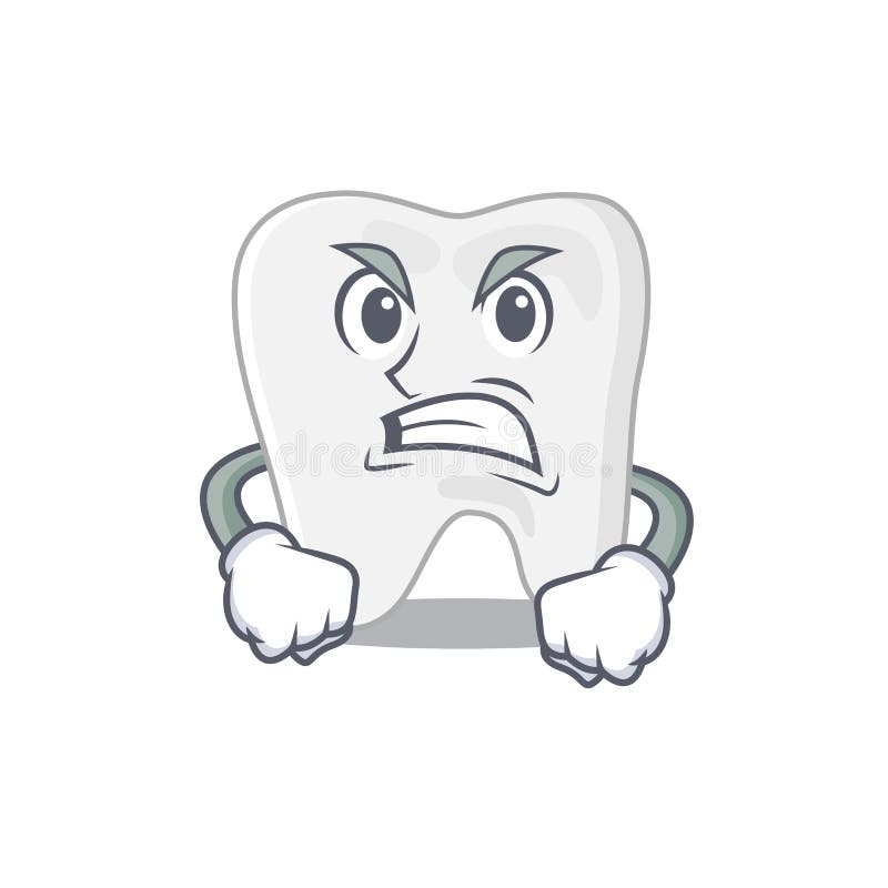 Angry tooth cartoon stock illustration. Illustration of agression ...