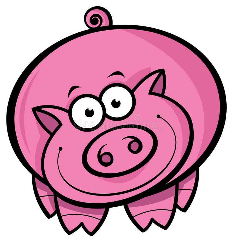 Cartoon Pig stock illustration. Illustration of illustrate - 13683220
