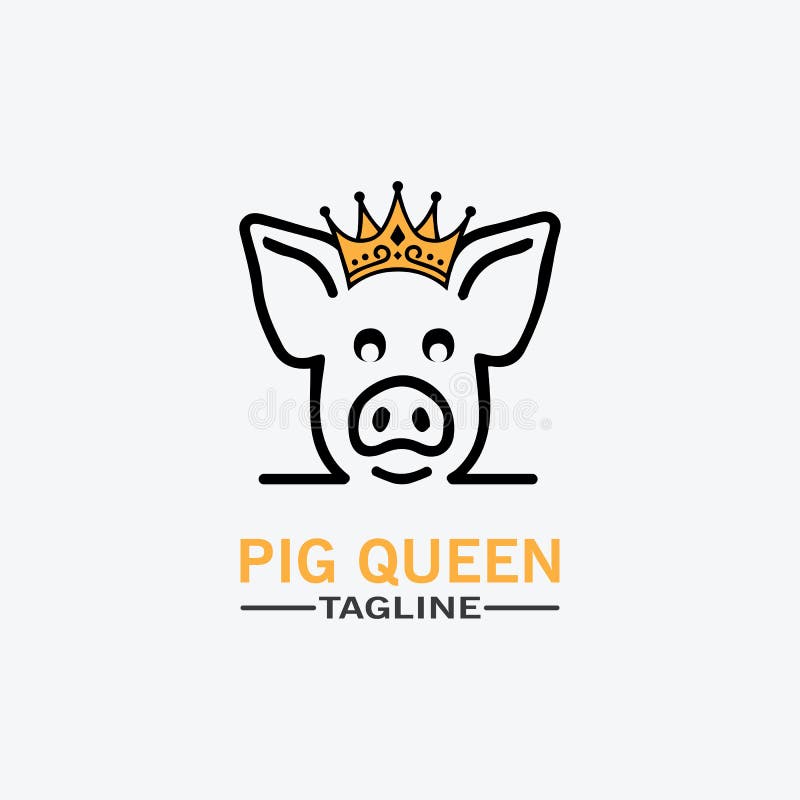 Cartoon Pig Design Illustration Stock Vector - Illustration of emblem ...