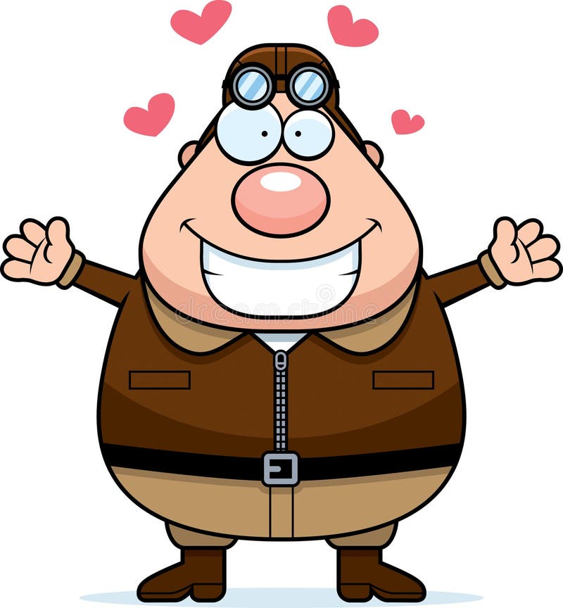 Cartoon Pilot Hug stock vector. Illustration of affection - 47714804