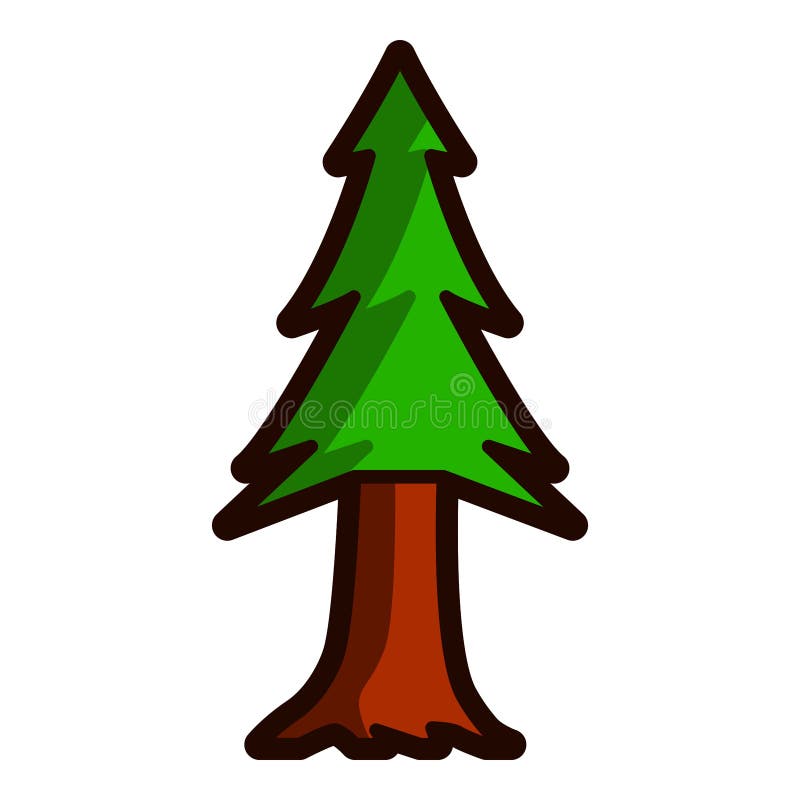 Cartoon pine tree stock illustration. Illustration of nature - 257531770