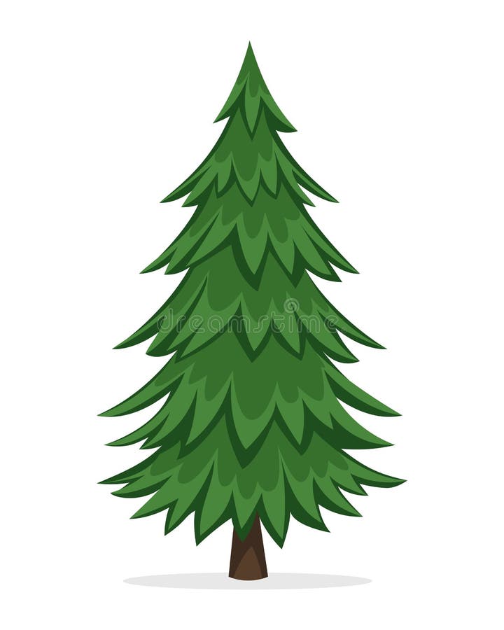 Cartoon Pine Tree stock vector. Illustration of vector - 62521031