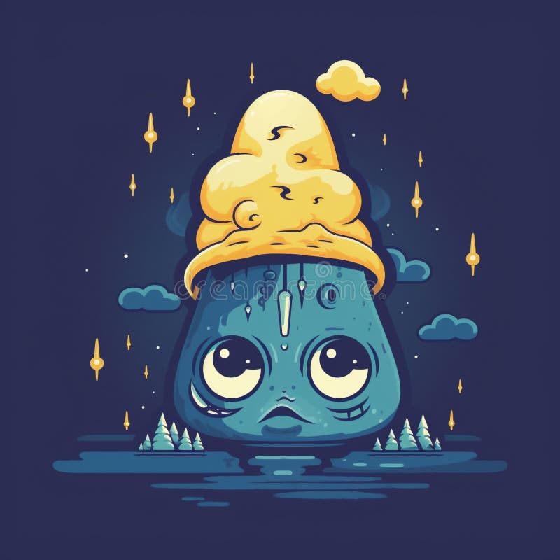 Cartoon Pineal Gland with Melatonin Stock Illustration - Illustration ...