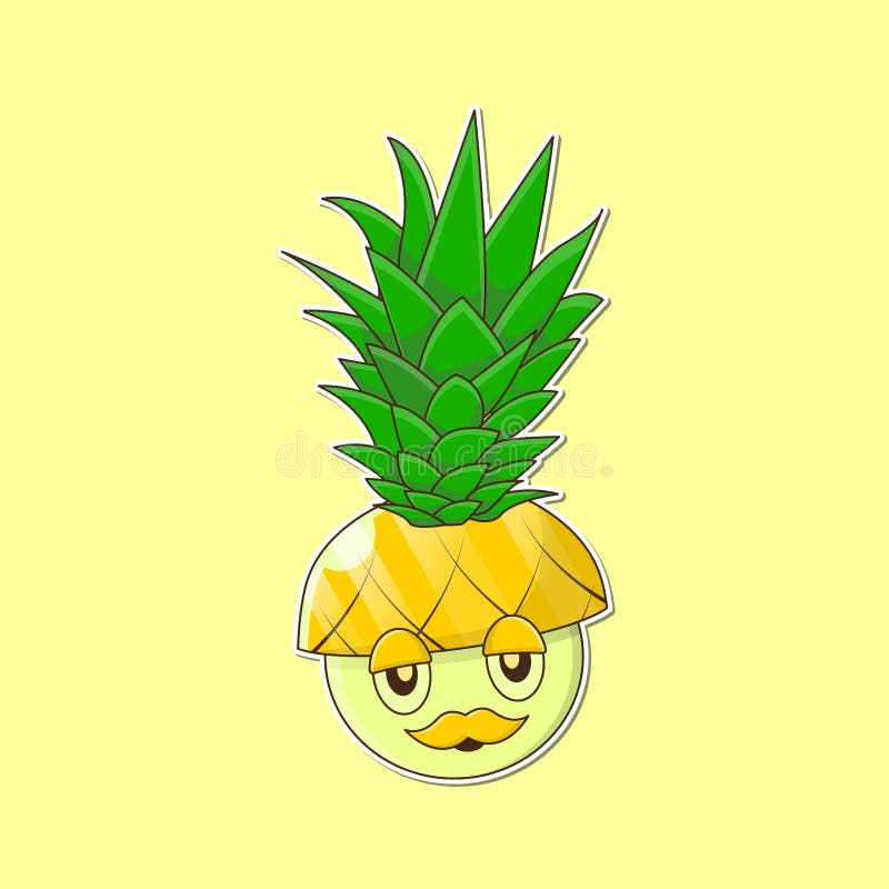 Cartoon Pineapple Character Suitable for Your Project Design Stock ...