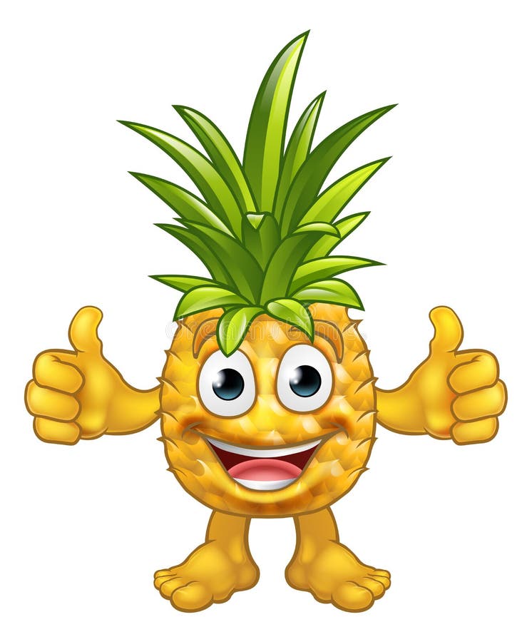 Cartoon Pineapple Fruit Mascot Character Stock Vector - Illustration of ...