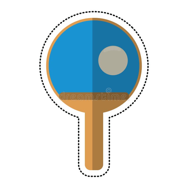 Cartoon Ping Pong Paddle Ball Stock Illustration - Illustration of ball ...