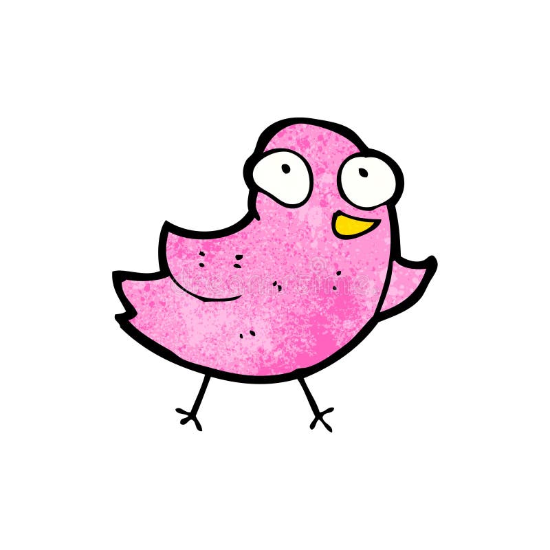 Cartoon pink bird stock vector. Illustration of character - 38070678