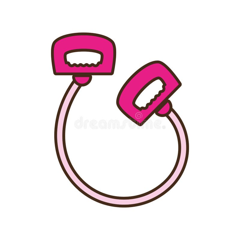 Cartoon Pink Jump Rope Handle Sport Stock Vector - Illustration of ...