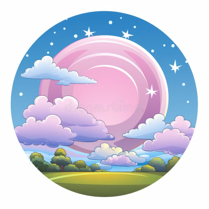 Cartoon Clouds Pink Sunset Stock Illustrations – 1,122 Cartoon Clouds ...