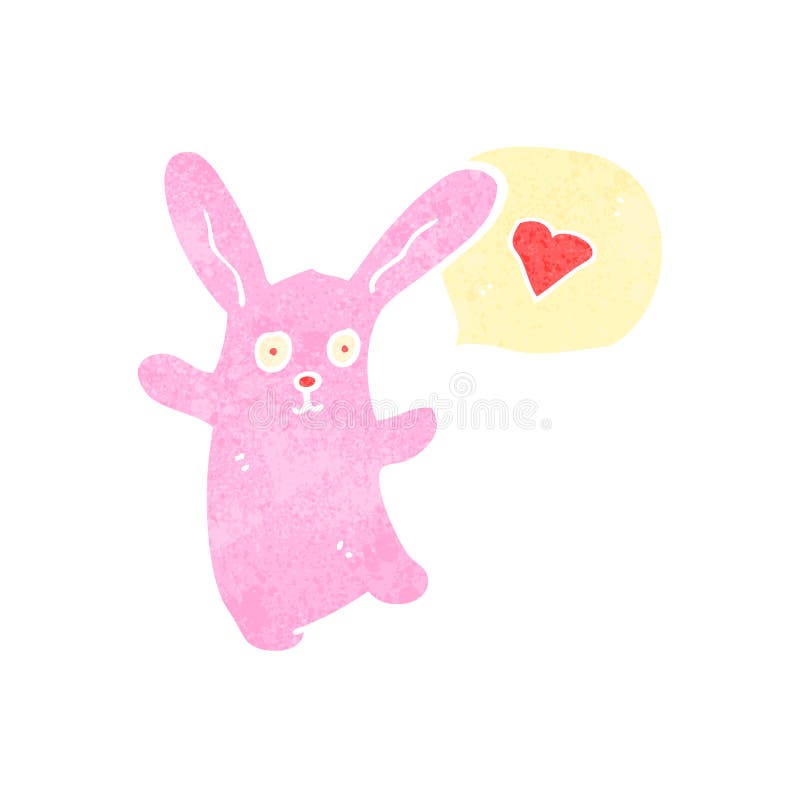 Cartoon pink rabbit stock vector. Illustration of drawing - 37576102