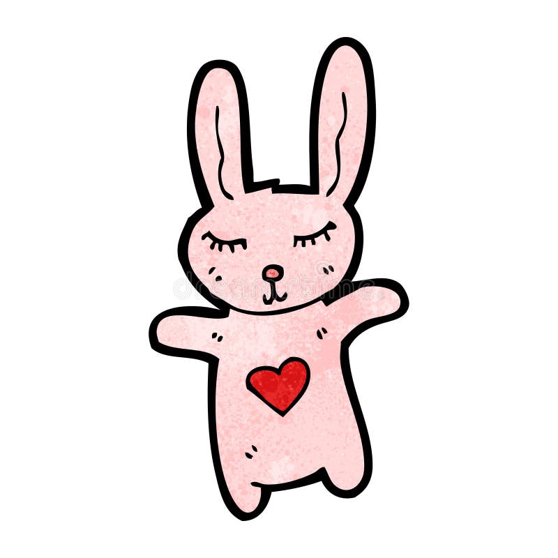 Cartoon pink rabbit stock vector. Illustration of cartoon - 38065649
