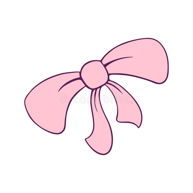 Cartoon pink ribbon stock vector. Illustration of design - 364439254