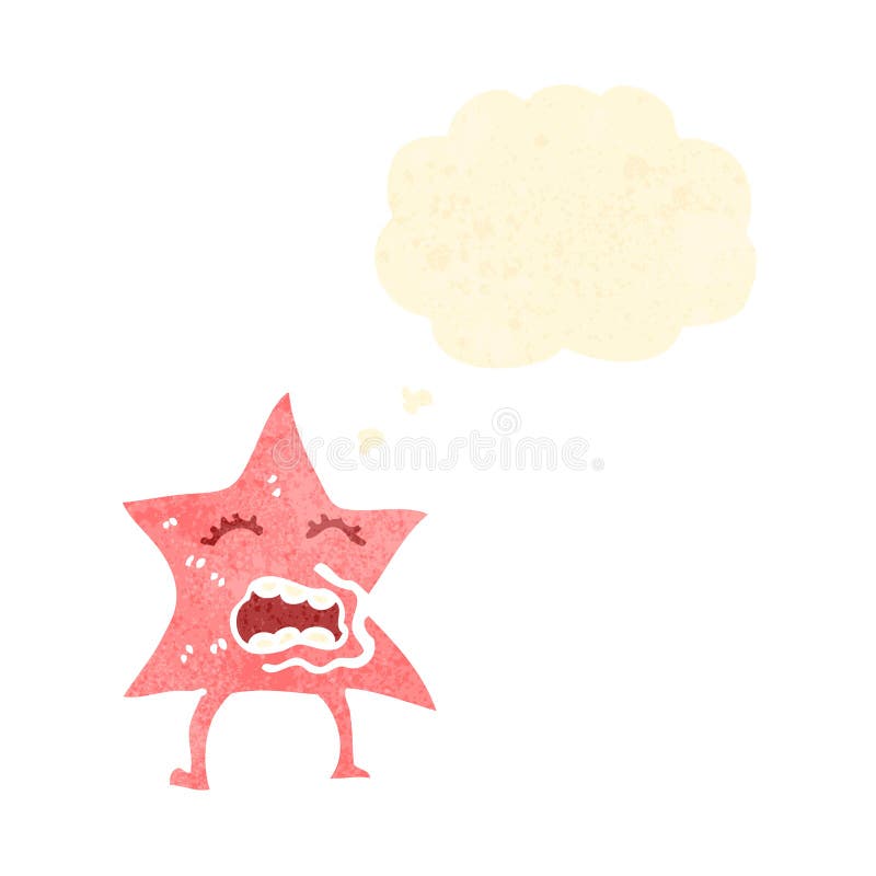 Pink Star Cartoon Character Stock Vector - Illustration of speech, star ...