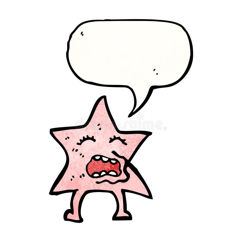 Pink Star Cartoon Character Stock Vector - Illustration of sketch, hand ...