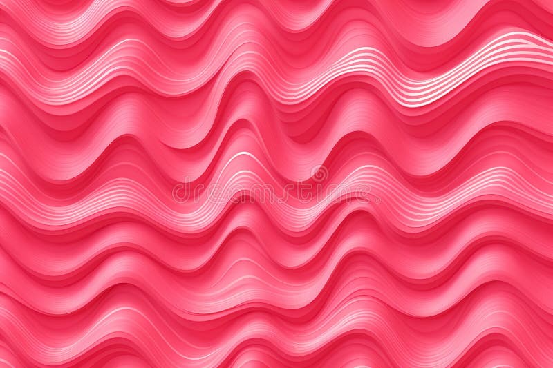 Cartoon Pink Waves Background Stock Illustration - Illustration of cute ...