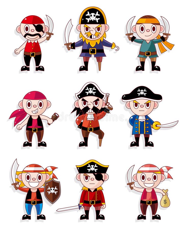 Cartoon pirate icon stock vector. Illustration of sail - 17864456