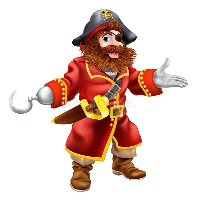 Pirate Captain Cartoon Illustration Stock Vector - Illustration of ...