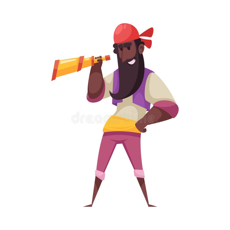 Cartoon Pirate Ship stock vector. Illustration of sword - 275469928