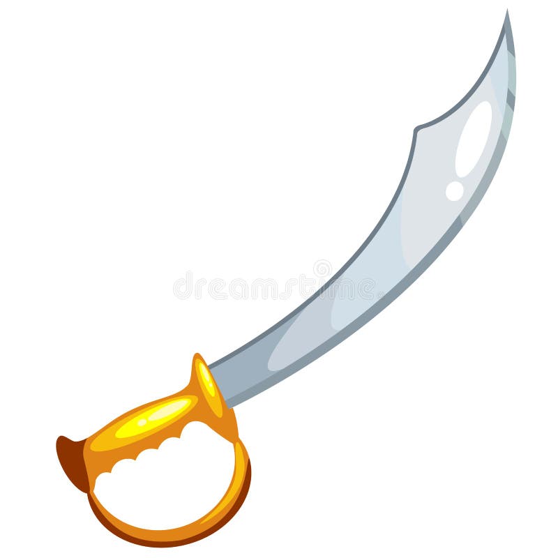 Cartoon pirate sword stock vector. Illustration of metal - 86159238