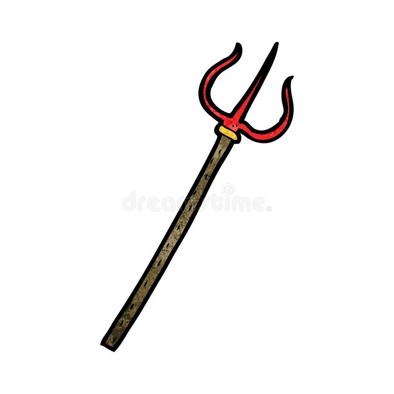 Cartoon pitchfork stock vector. Illustration of funny - 38091749