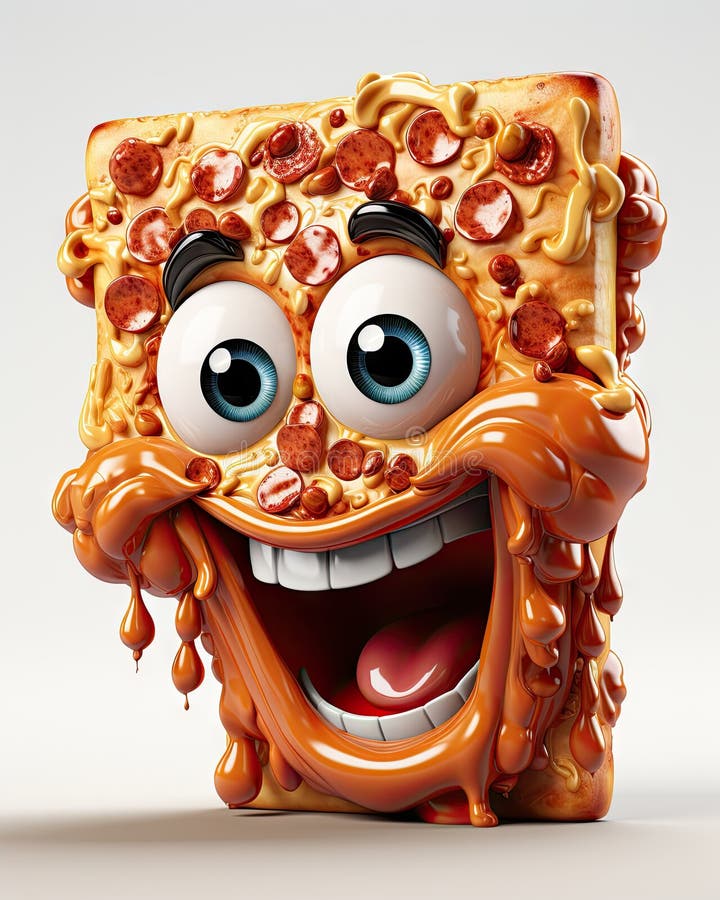 Face Pasta Character Cartoon Vector Illustration Stock Illustration ...