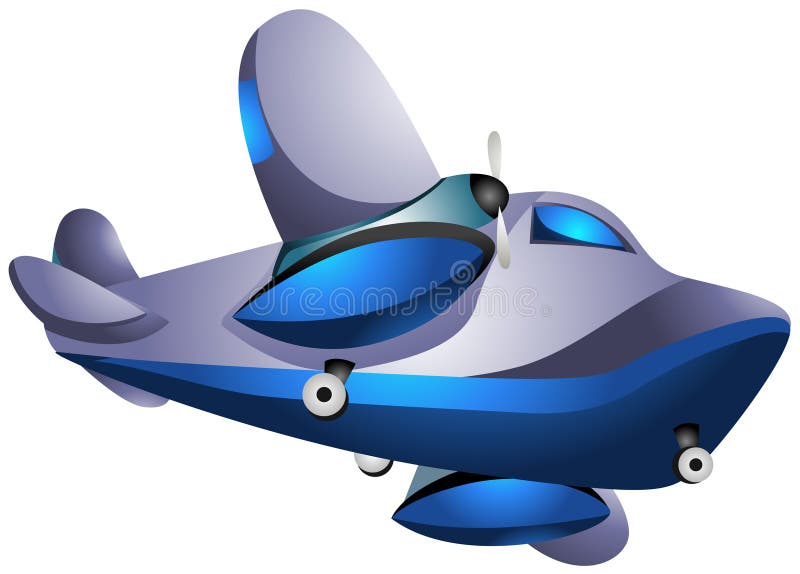 Cartoon Plane - Glider - Caricature Stock Illustration - Illustration ...