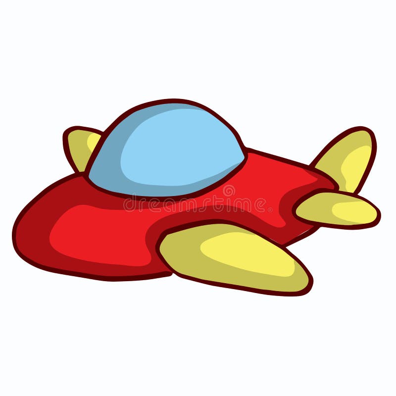 Cartoon Red Plane for Kids Design Stock Vector - Illustration of flight ...