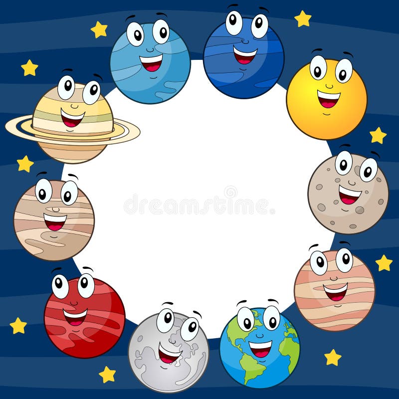 Cartoon Planets stock illustration. Illustration of circle - 18746340