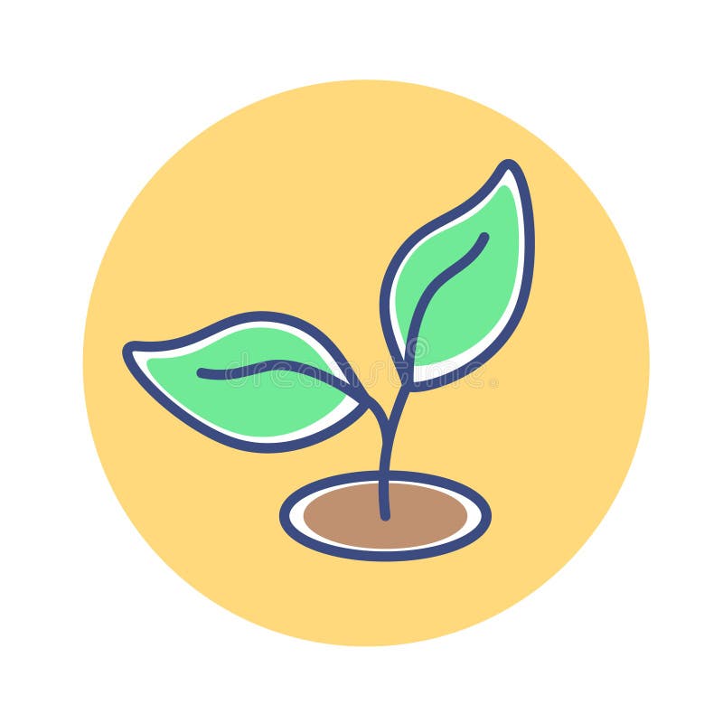 Cartoon Plant Icon Emoji Illustration Isolated Stock Illustration ...