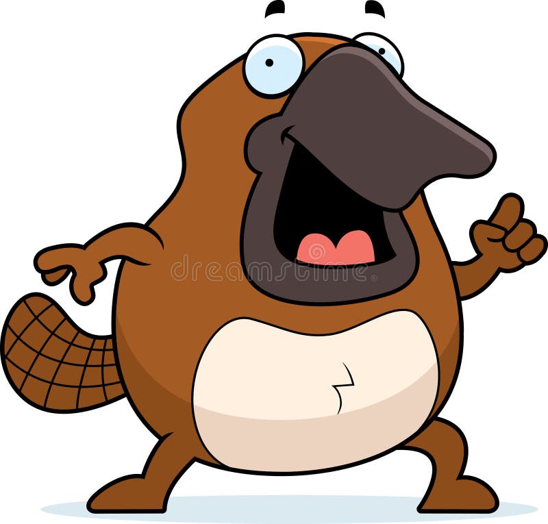 Cartoon Platypus Smiling stock vector. Illustration of young - 47475681