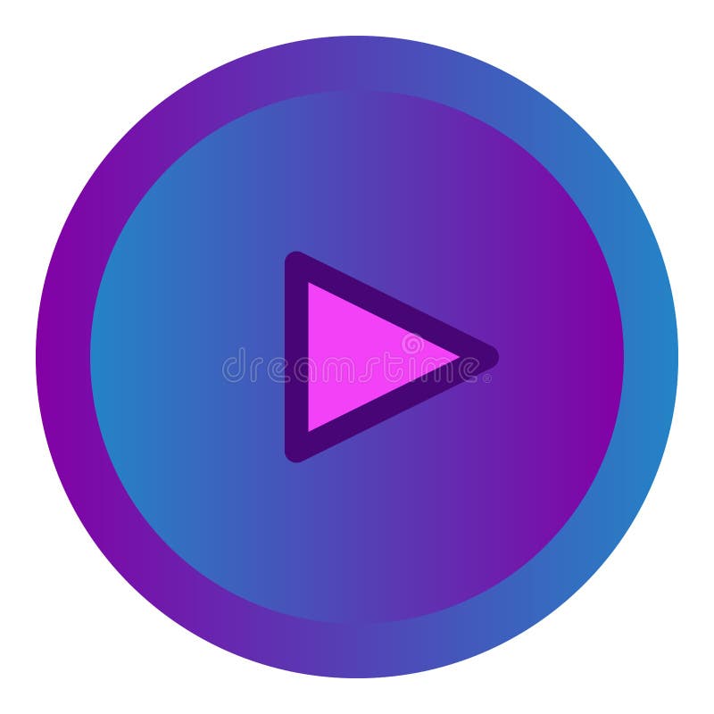 Cartoon play button stock vector. Illustration of vector - 258035018