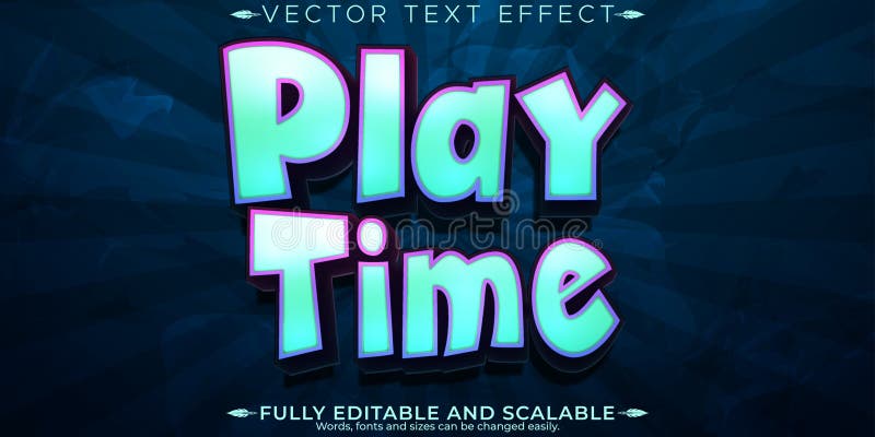 Cartoon Play Time Text Effect, Editable Comic and Pop Art Text Style ...